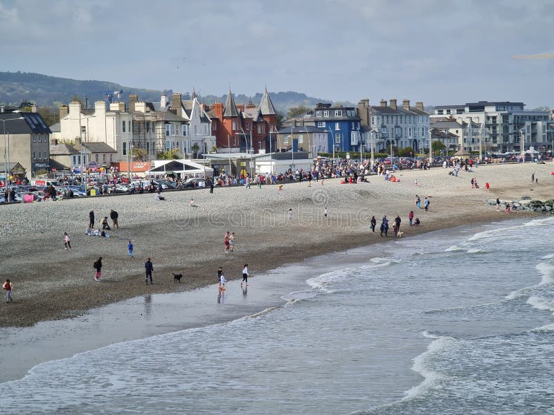 Bray Beach during Lockdown. Pandemic 2021 Editorial Stock Photo - Image ...