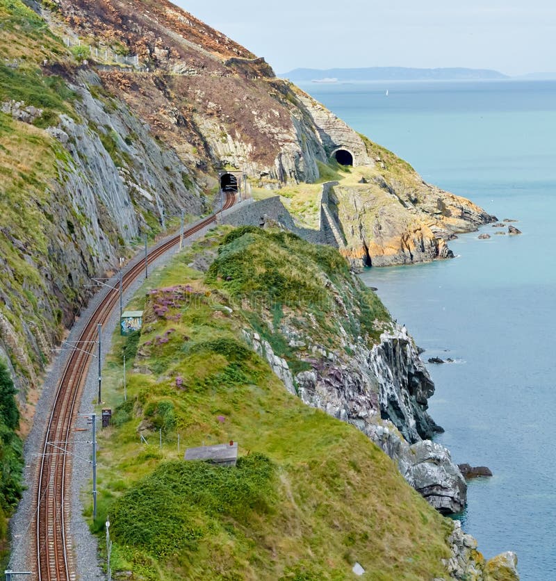 Bray Cliff Walk stock image. Image of island, city, beauty - 43884113