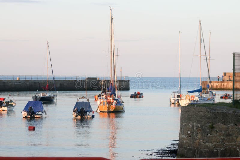Bray Harbour sunset stock image. Image of wicklow, sunset - 102334715