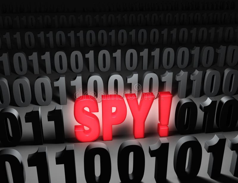 Brazen Cyper Spy! stock illustration. Illustration of search - 39505605