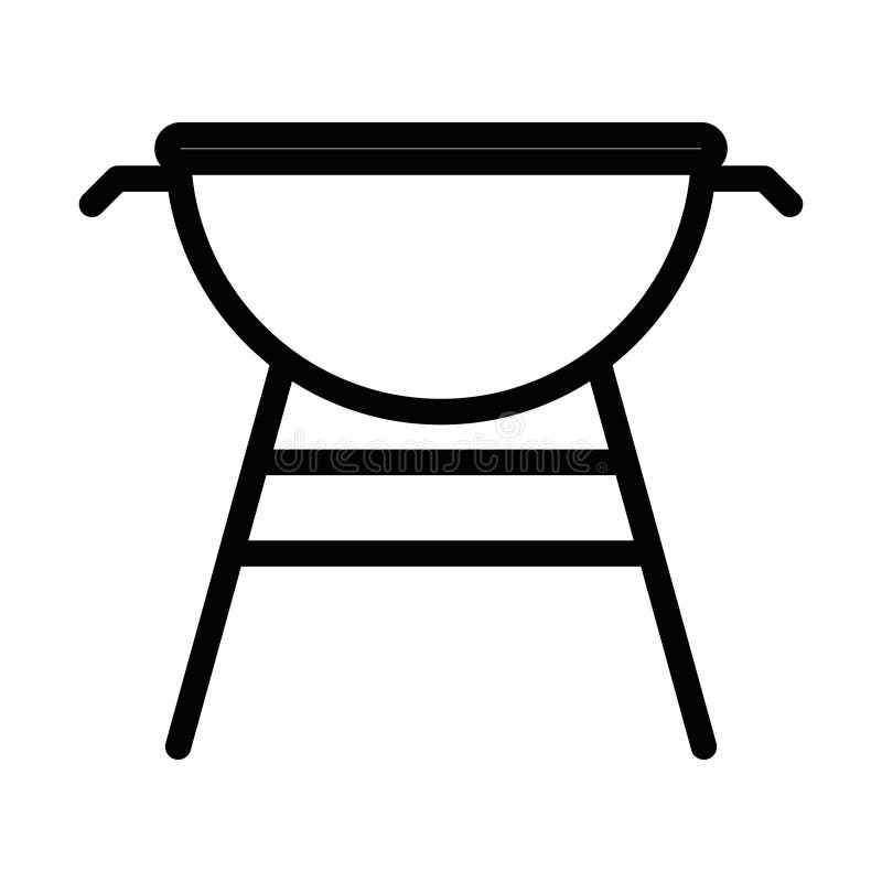 Brazier Icon Linear Logo Mark in Black and White Stock Illustration ...