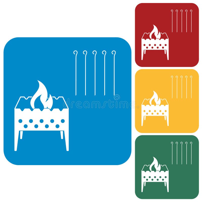 Brazier icon. Vector stock vector. Illustration of meat - 90922594
