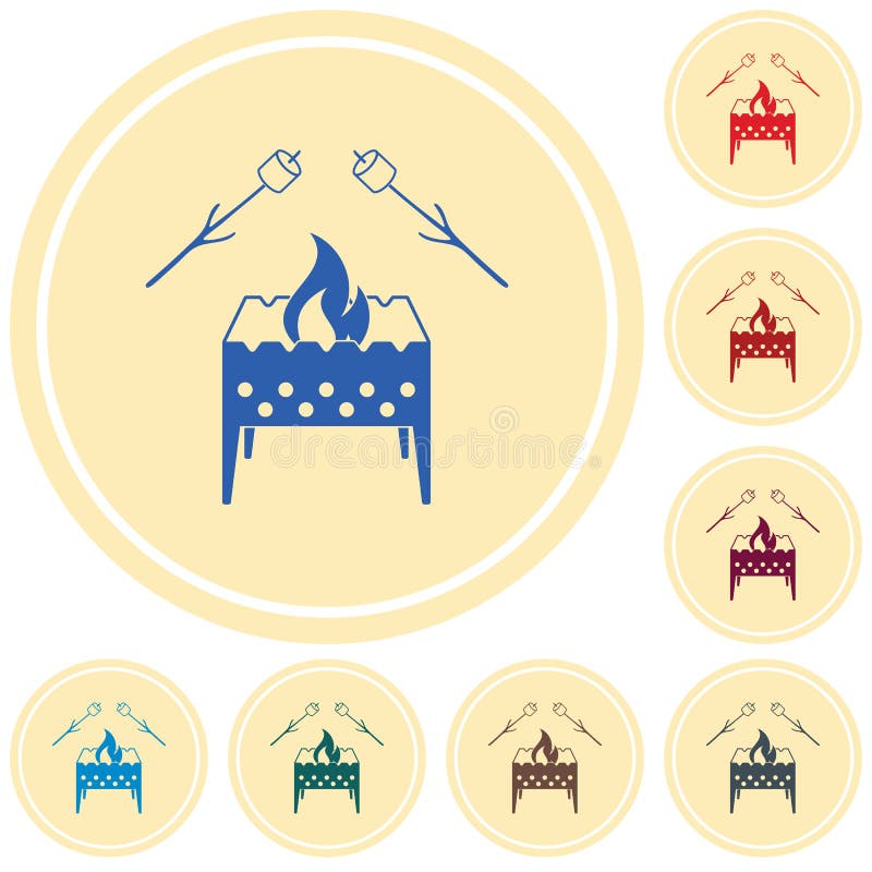 Brazier and zephyr icon stock vector. Illustration of brazier - 114951591