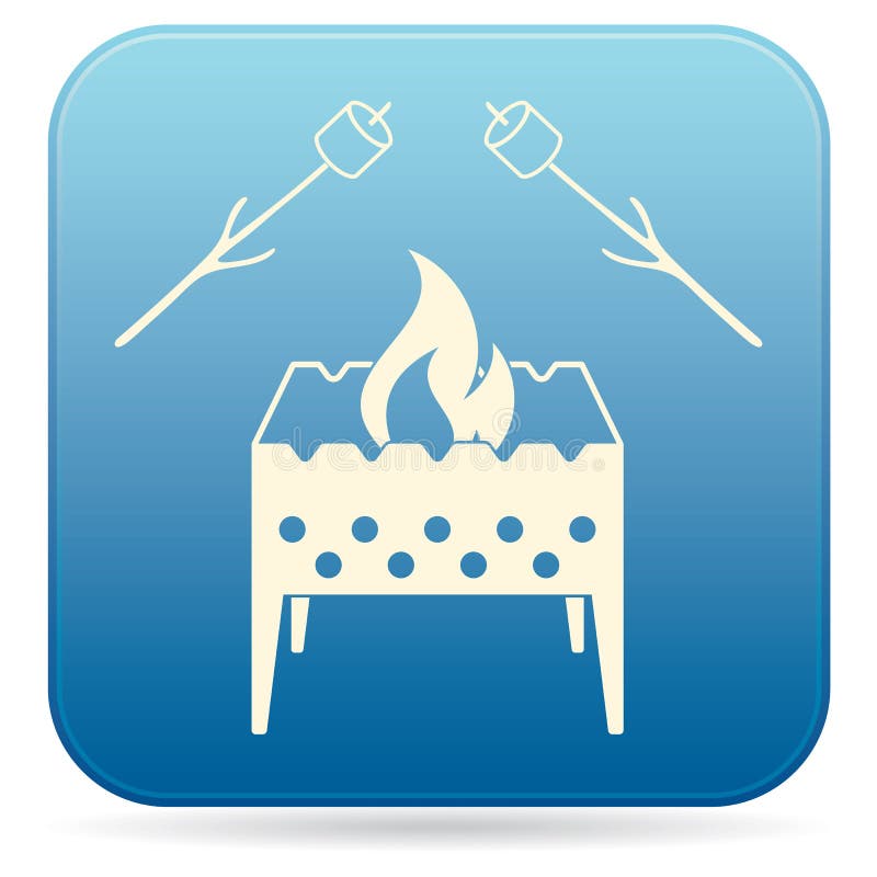 Brazier and zephyr icon stock vector. Illustration of fire - 108940630