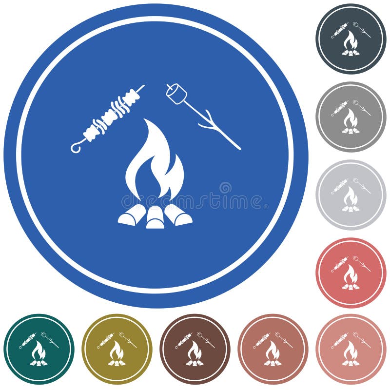 Brazier, Zephyr and Kebab Icon Stock Vector - Illustration of grilled ...
