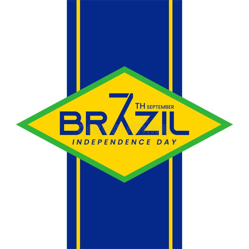 Brazil Independence Day: 7th September Diamond Logo Vector Design Stock ...