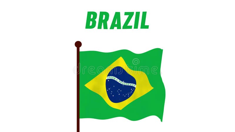 Brazil Animated Video Raising the Flag, Introduction of the Country ...