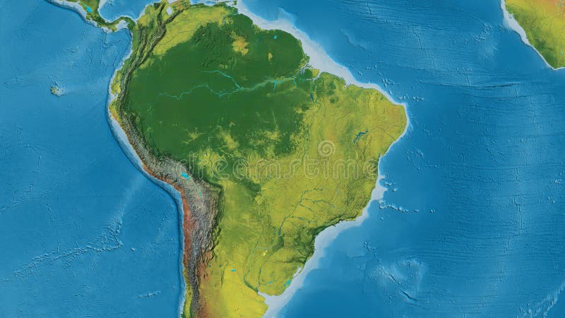 Brazil Area. Topographic Map Stock Illustration - Illustration of ...