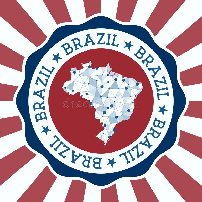 Brazil Logo. Map of Brazil with Country Name and. Stock Vector ...