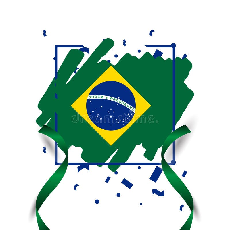 Brazil Brush Logo Vector Design Illustration Stock Vector ...