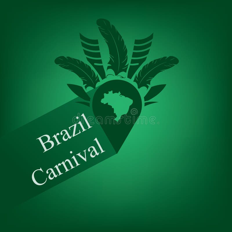 Brazil Carnival map sign stock vector. Illustration of original - 306602129