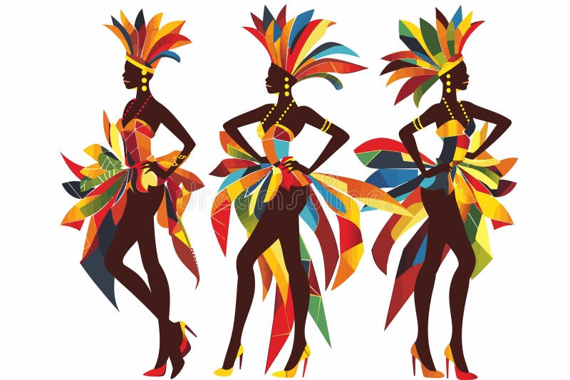 Brazil Carnival Parade Isolated Vector Style Stock Vector ...
