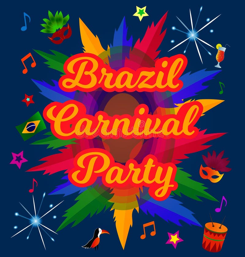 Brazil Carnival Party Vector Illustration Stock Vector - Illustration ...