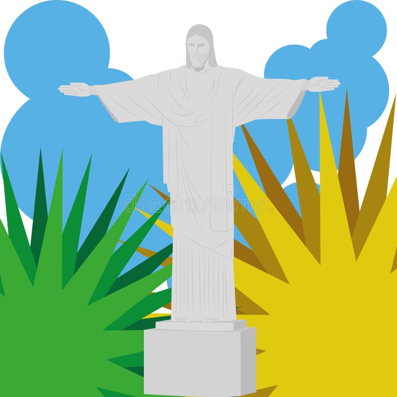 Brazil Cartoon Illustration Editable with Background Stock Illustration ...