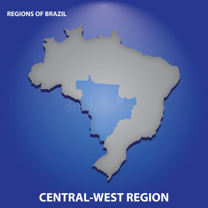 Brazil Central West Region. Vector Illustration Decorative Design Stock ...