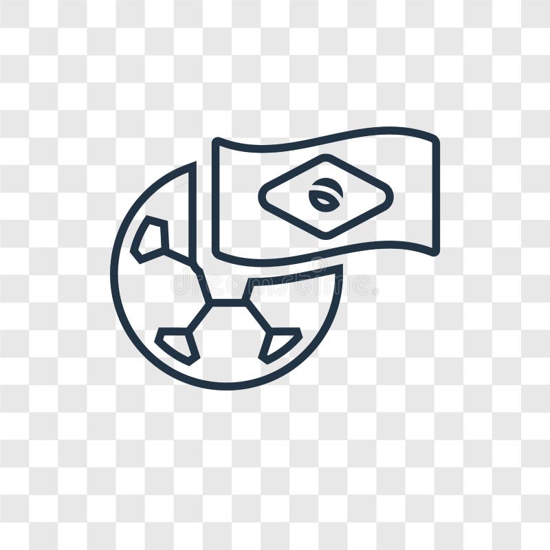 Brazil Concept Vector Linear Icon Isolated on Transparent Background ...