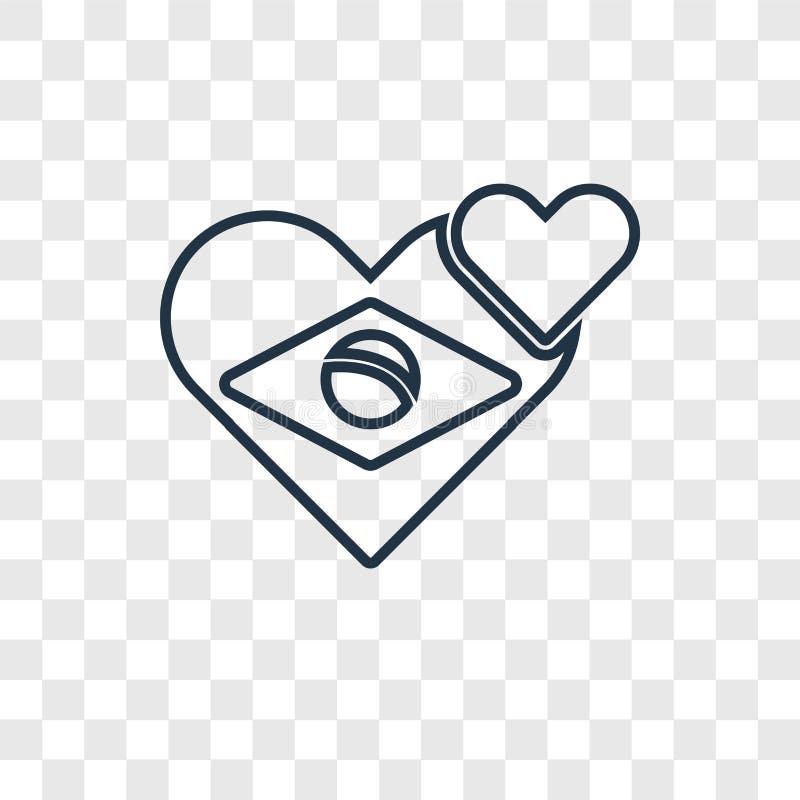 Brazil Concept Vector Linear Icon Isolated on Transparent Background ...