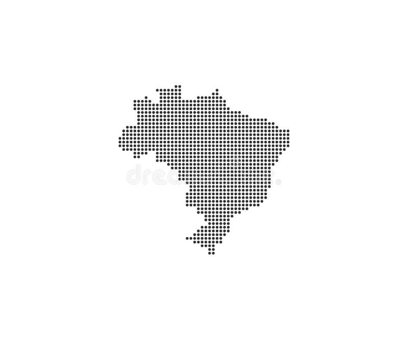 Brazil, Country, Dotted Map on White Background. Vector Illustration ...