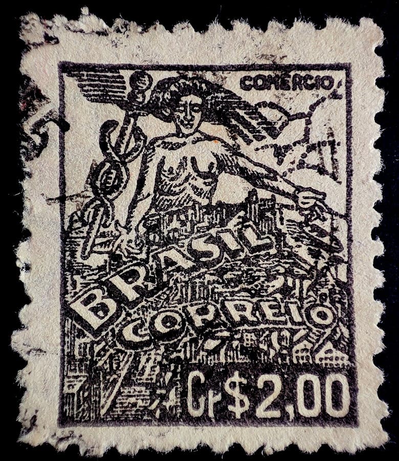 Brazil Cr 200$ Old Stamp Collection Editorial Photography - Image of ...
