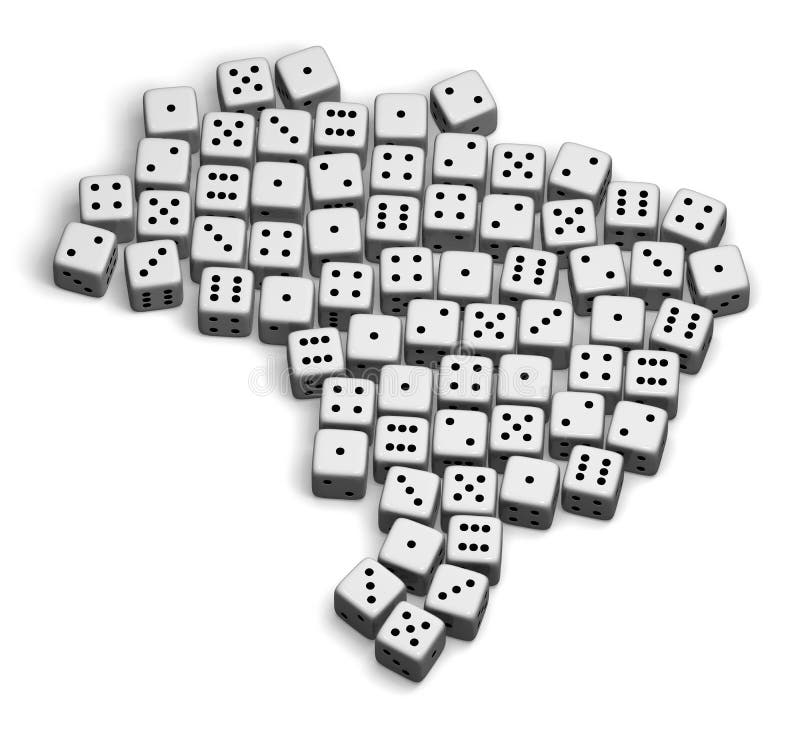 Brazil 3D stock illustration. Illustration of dice, people - 82154786