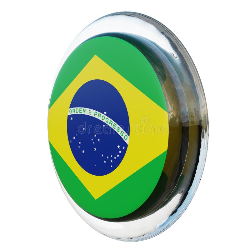 Brazil 3D flag stock illustration. Illustration of shining - 255010701