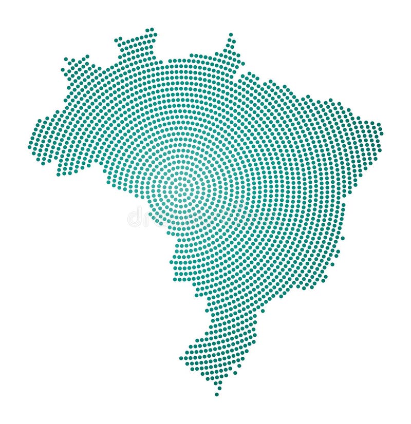 Brazil dotted map. stock vector. Illustration of geometric - 268226426