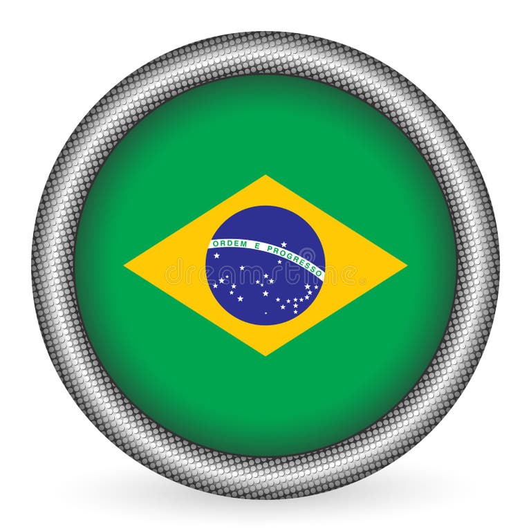 Brazil Flag Button Vector Illustration Stock Illustrations – 1,527 ...