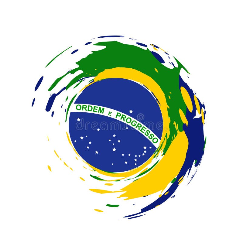 Brazil flag design stock vector. Illustration of design - 42134412