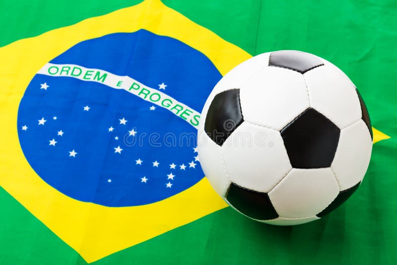 Brazil Flag and football stock photo. Image of football - 37100282