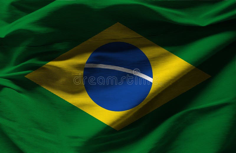 Brazil Flag with Texture on a Background Stock Illustration ...