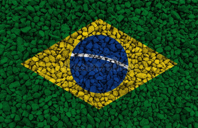 Brazil Flag with Texture on a Background Stock Photo - Image of ...