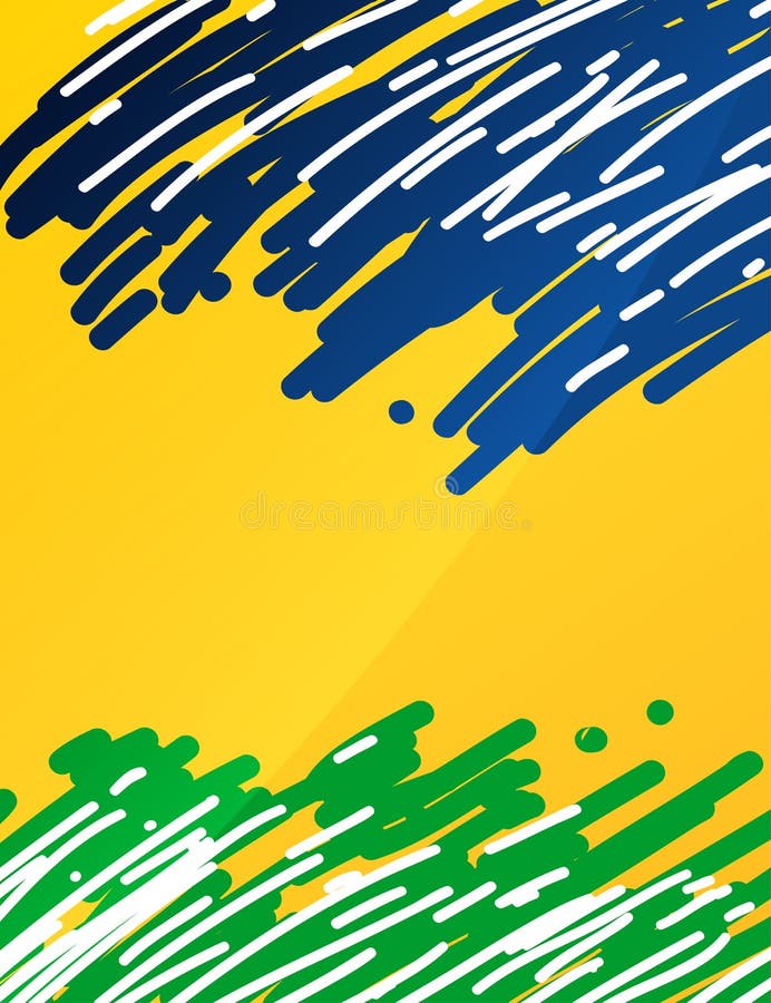 Brazil Flag Themed Abstract Background Stock Vector - Illustration of ...