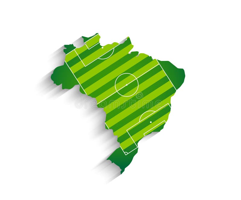 Brazil Country Map Polygonal with Spot Lights Plac Stock Vector ...