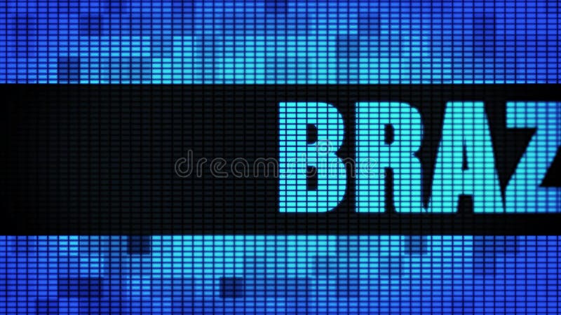 Brazil Front Text Scrolling LED Wall Pannel Display Sign Board Stock ...