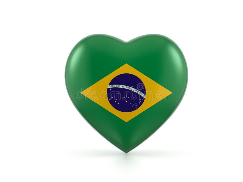 Brazil heart flag badge. stock vector. Illustration of love - 247603549