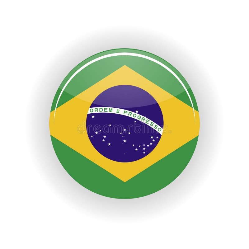Brazil icon circle stock vector. Illustration of federation - 82575893