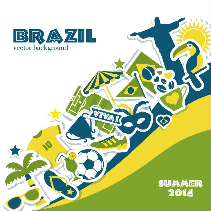 Brazil icon set. stock vector. Illustration of geography - 47213881