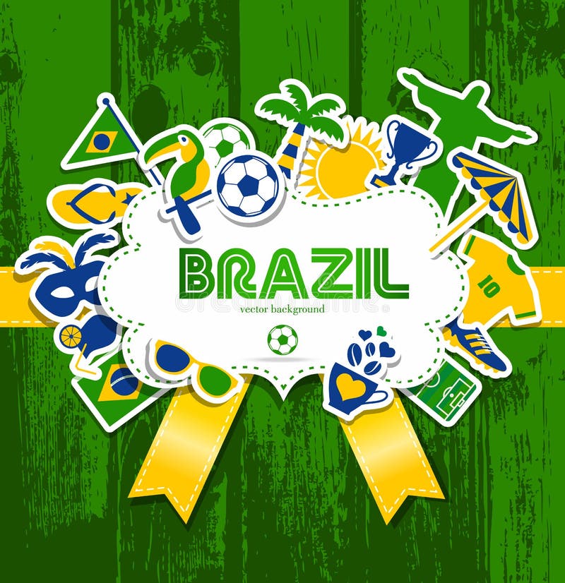 Brazil icon set. stock vector. Illustration of grass - 47213920