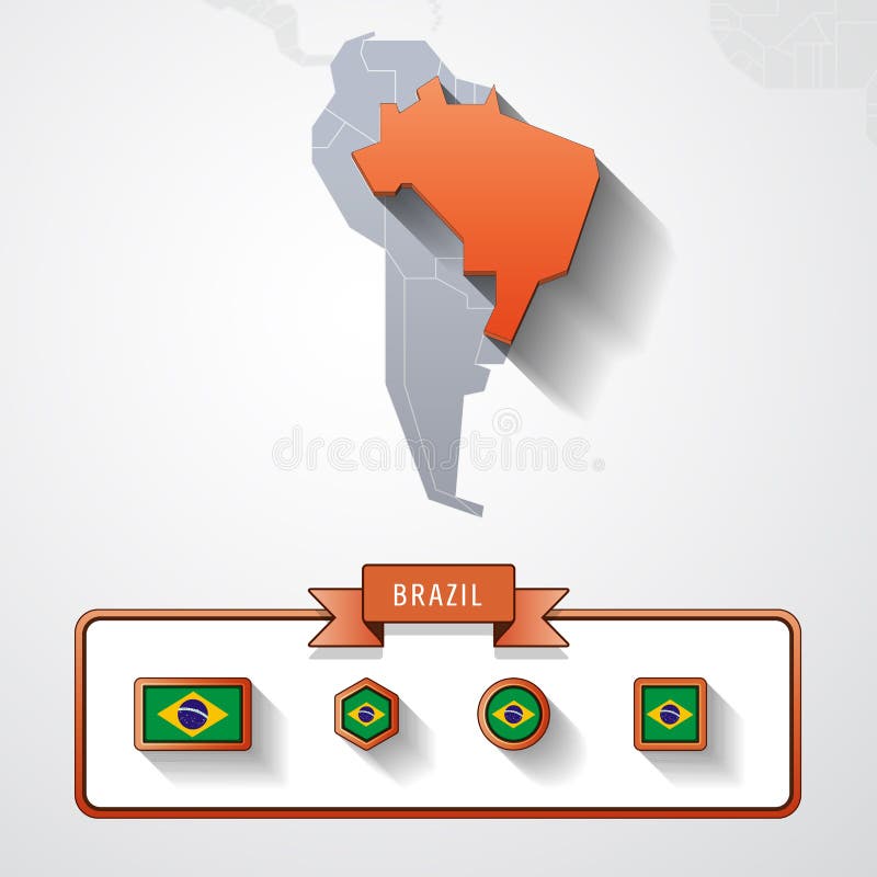 Brazil info card stock illustration. Illustration of card - 81487444