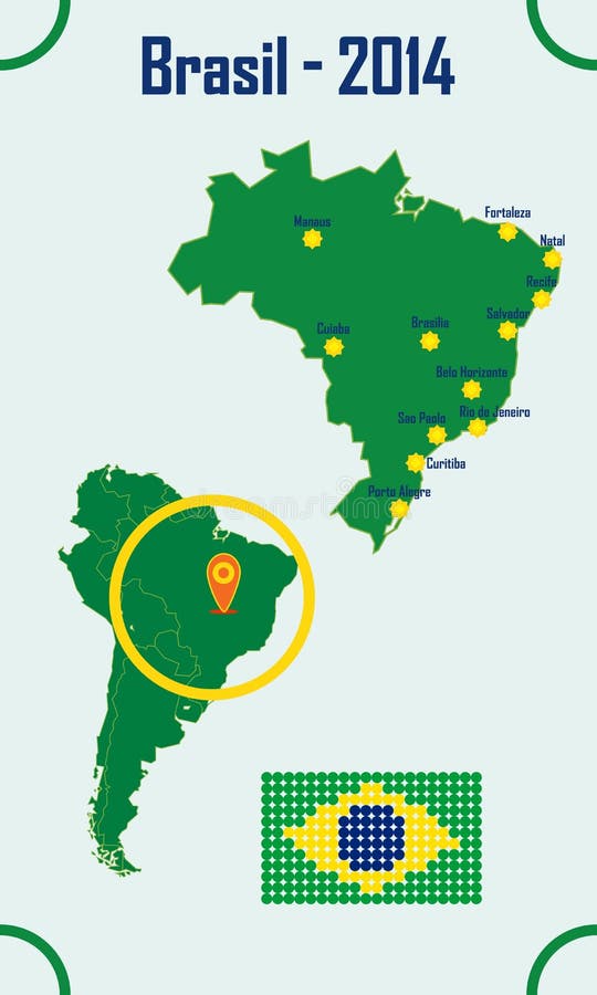 Brazil in Infographic map editorial stock image. Illustration of ...