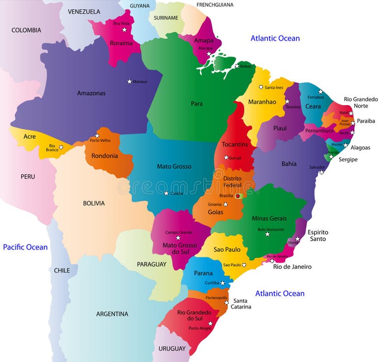 Brazil Map States Stock Illustrations – 1,948 Brazil Map States Stock ...