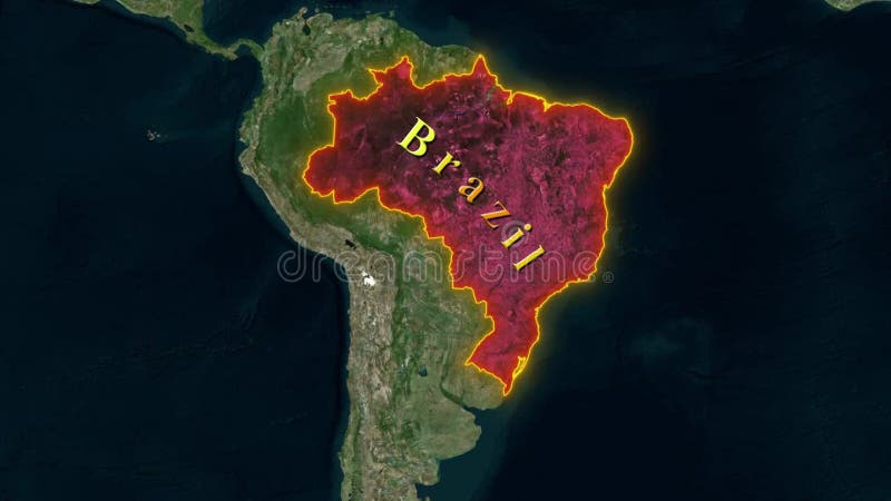 Brazil Map stock footage. Video of government, field - 294257304