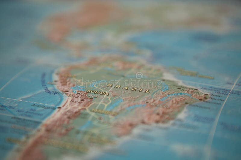 Brazil on the Map. Brazil on the World Map Stock Image - Image of ...