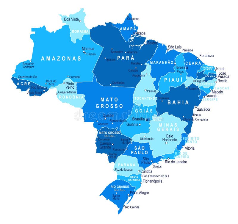 Brazil Map States And Cities