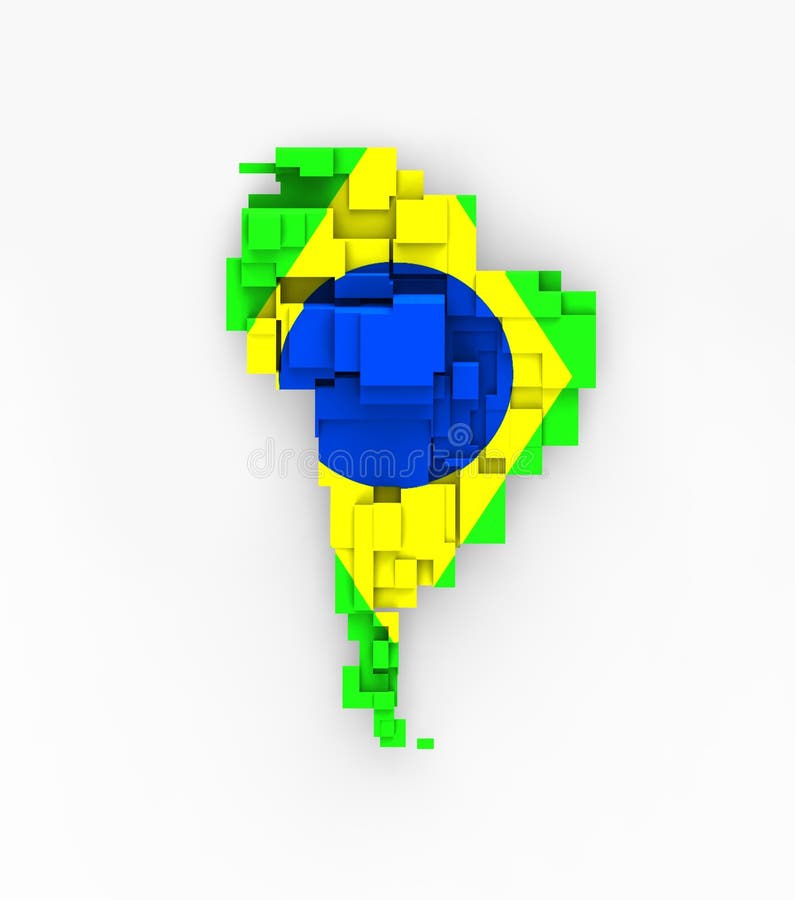 Brazil Map Design Illustration Stock Illustration - Illustration of ...