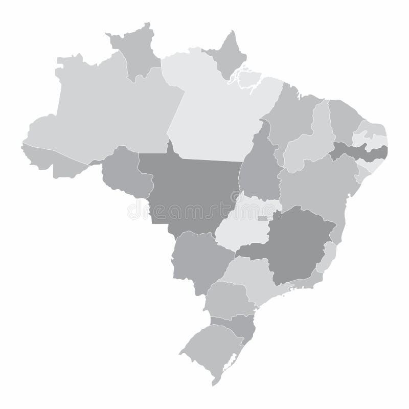 Brazil states map stock illustration. Illustration of districts - 187183840