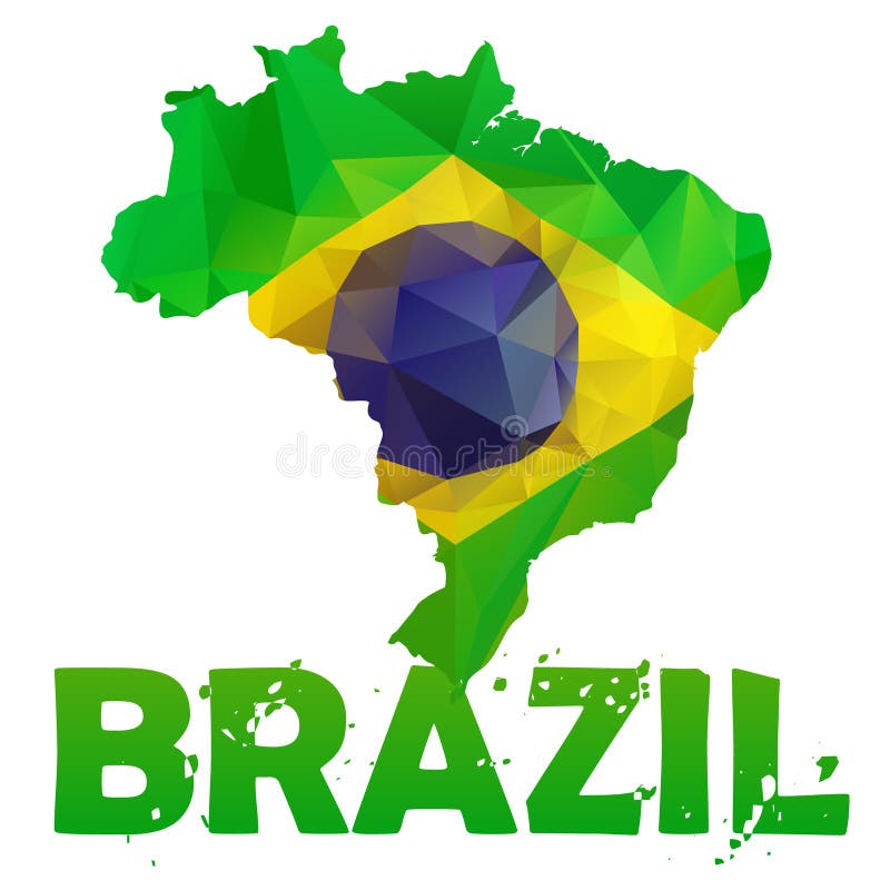 Brazil map flag stock vector. Illustration of icon, royalty - 42111222