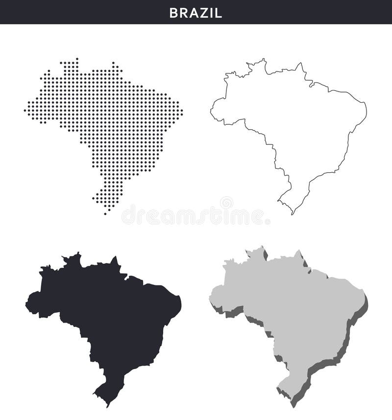 Brazil Map Vector Collection, Abstract Patterns Stock Vector ...