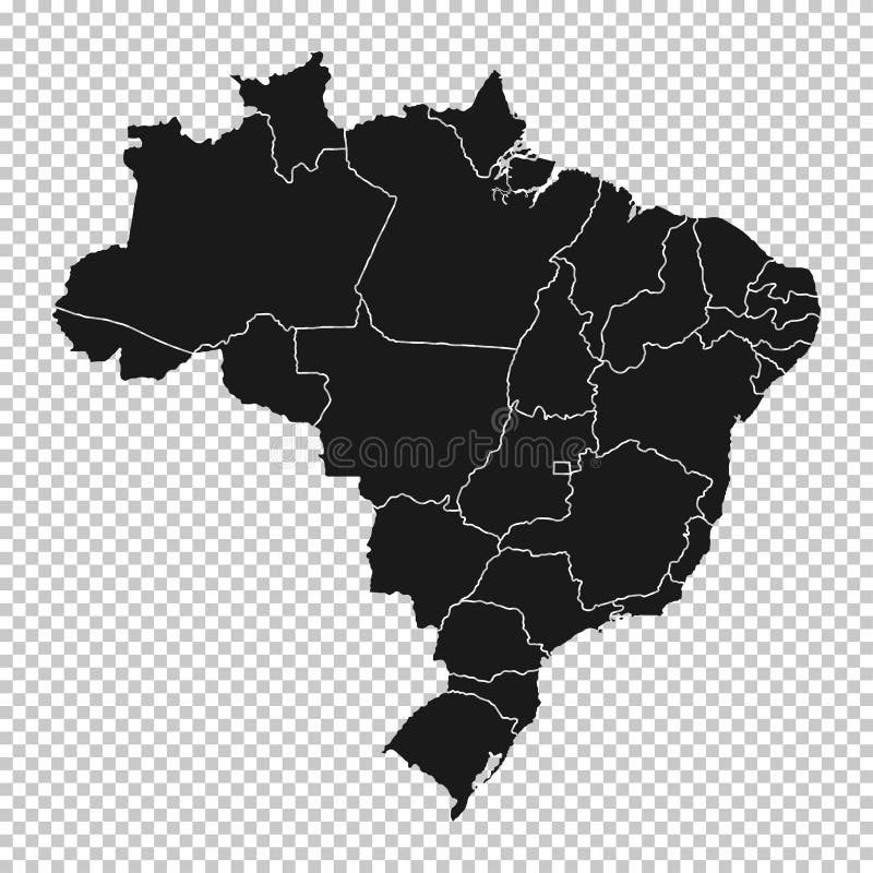 Brazil Map - Vector Illustration Stock Illustration - Illustration of ...
