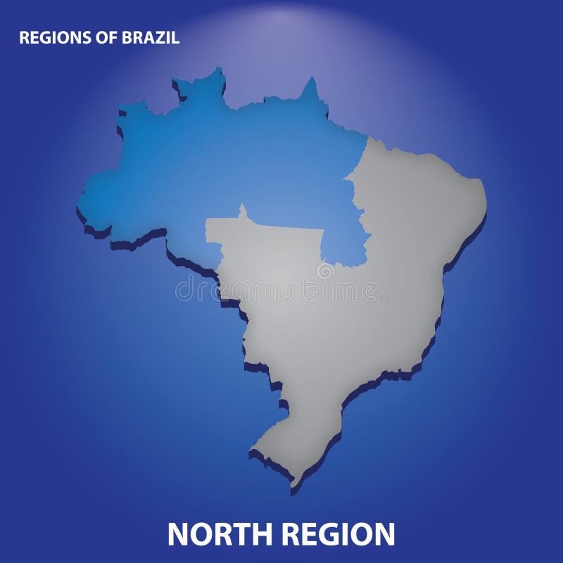 Brazil North Region. Vector Illustration Decorative Design Stock ...